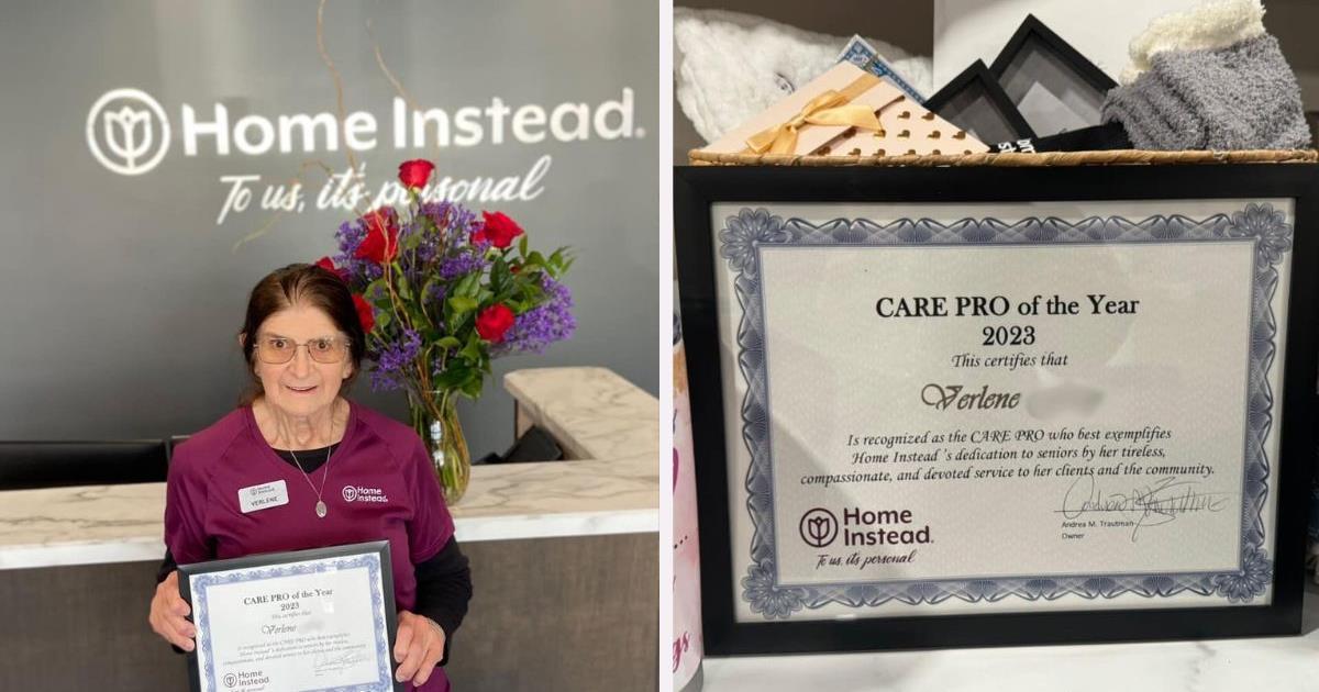 Celebrating Verlene, Home Instead of Norfolk's 2023 Caregiver of the Year!